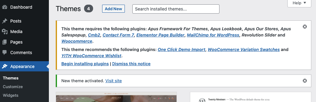 August - Theme Documentation