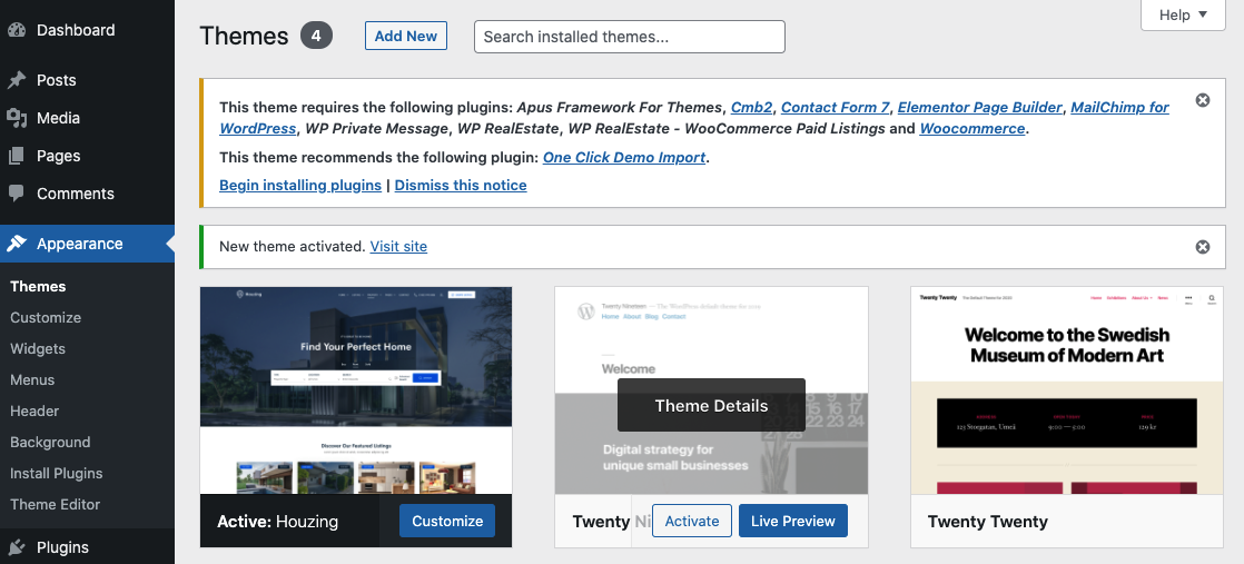 Justhome - Theme Documentation